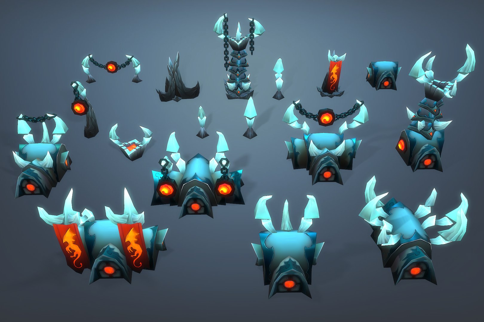 Dragon RTS Fantasy Buildings 3D Model - TurboSquid 1795658