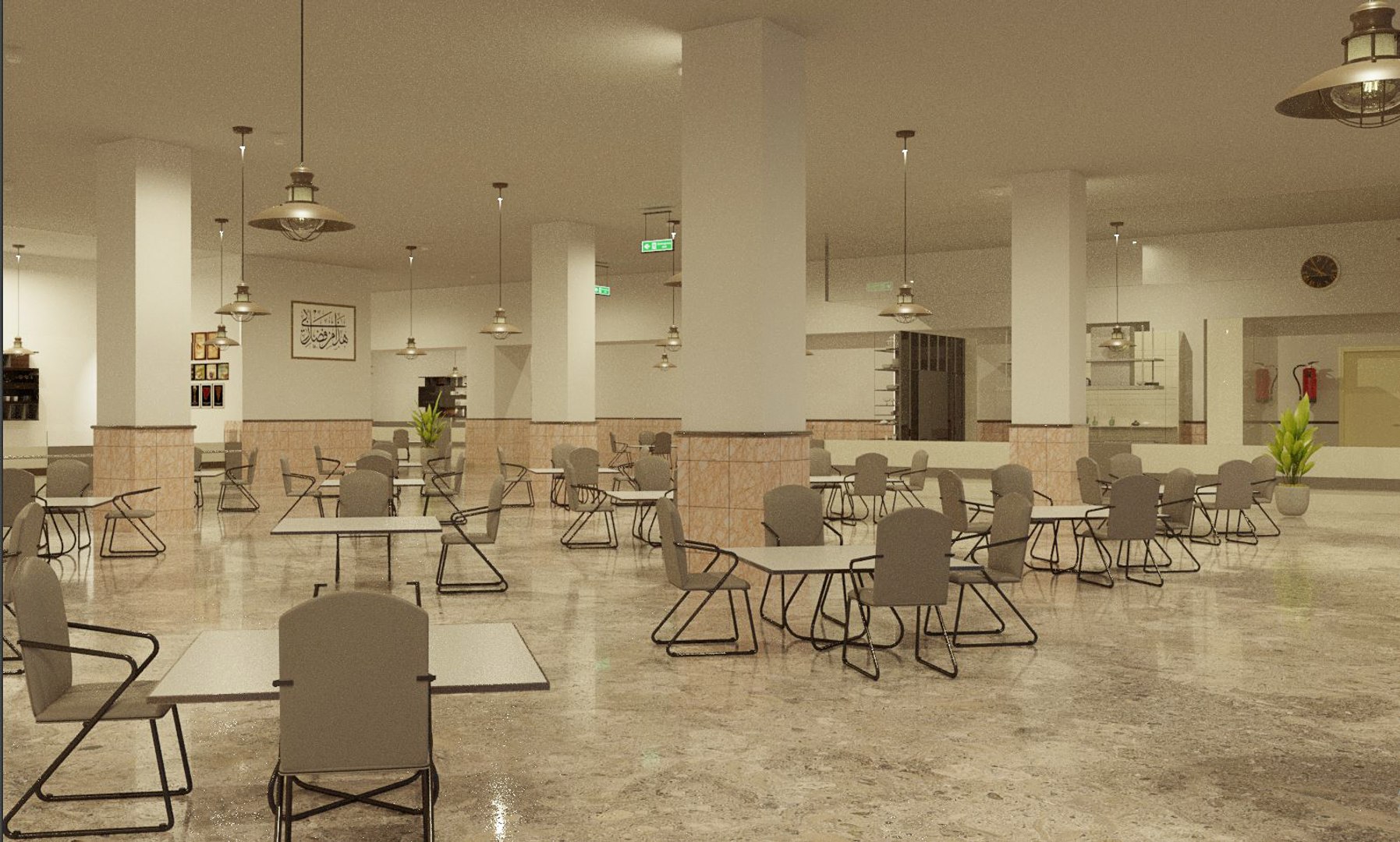 Hospital Cafeteria 3D Model - TurboSquid 2020142