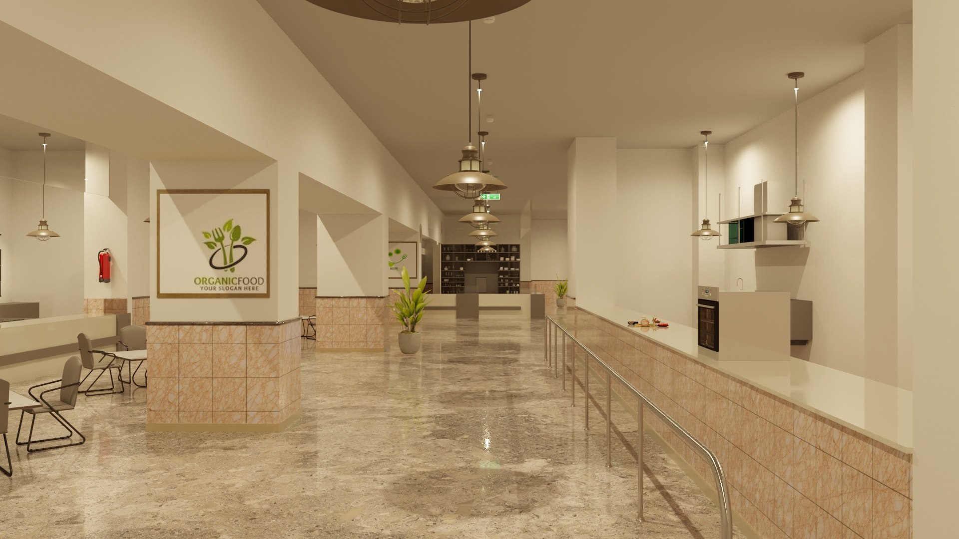 Hospital Cafeteria 3D Model - TurboSquid 2020142