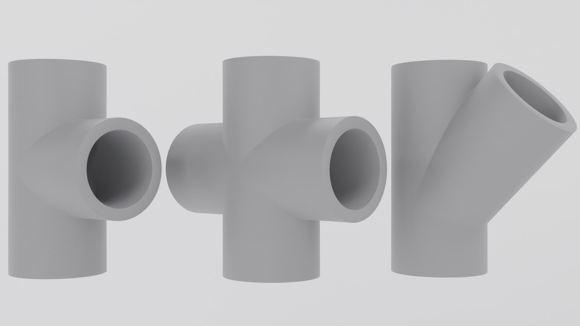 3D 3D PVC Pipes And Fitting - TurboSquid 2044439