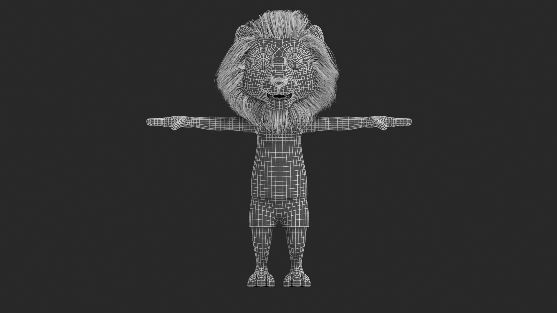 3D Model Cartoon Lion - TurboSquid 2013763