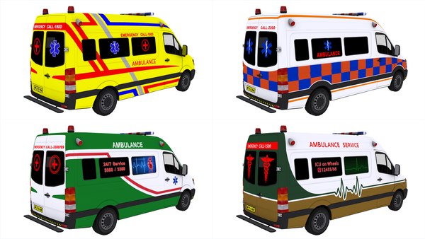 Ambulance van vehicle 3D model - TurboSquid 1687279