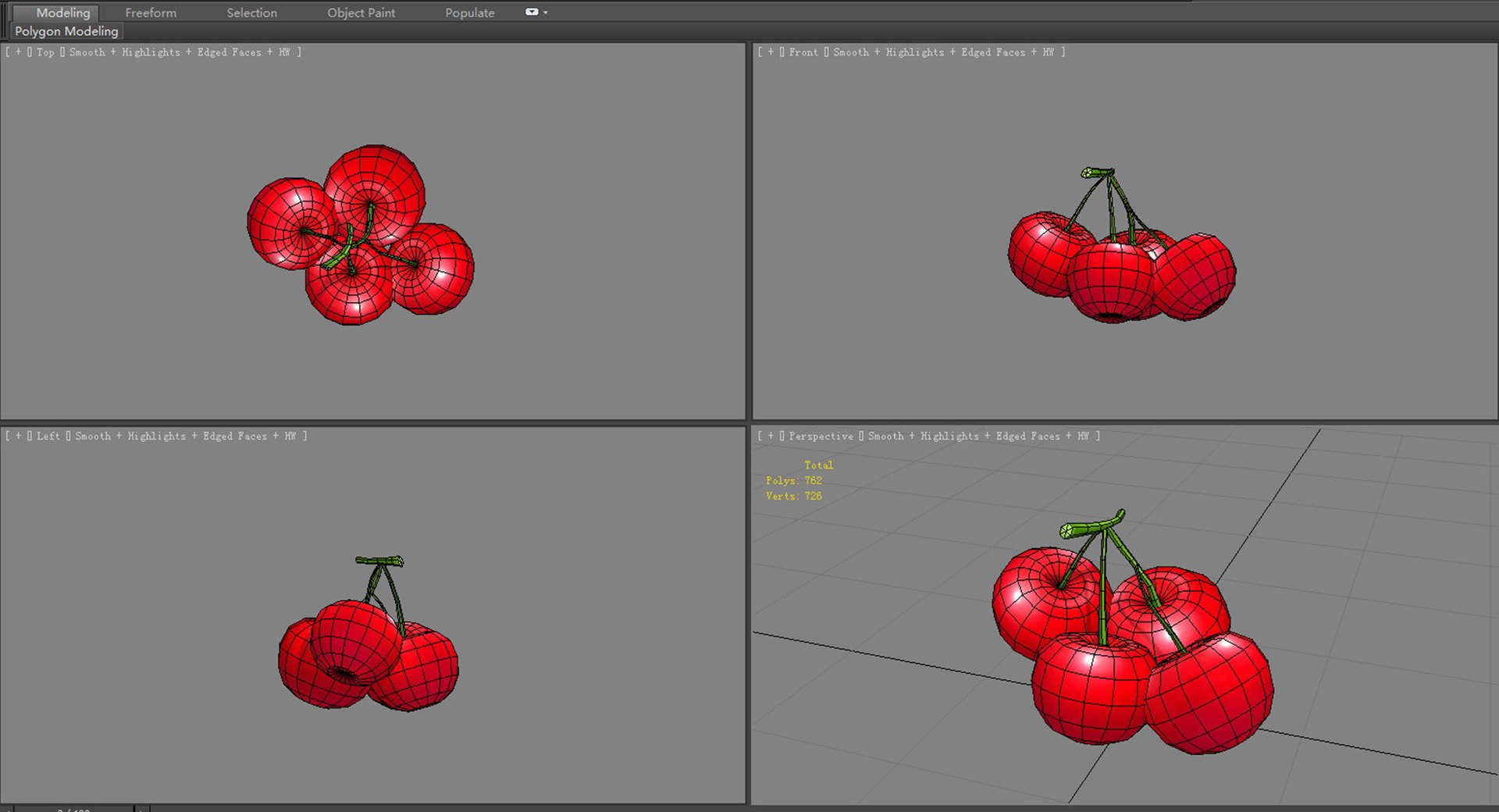 3D Model Cartoon Cherry - Fruit - TurboSquid 1926944