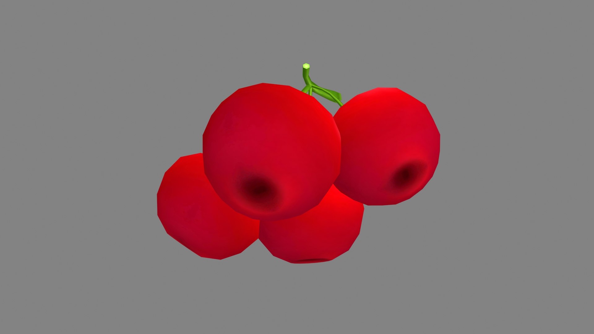 3D Model Cartoon Cherry - Fruit - TurboSquid 1926944