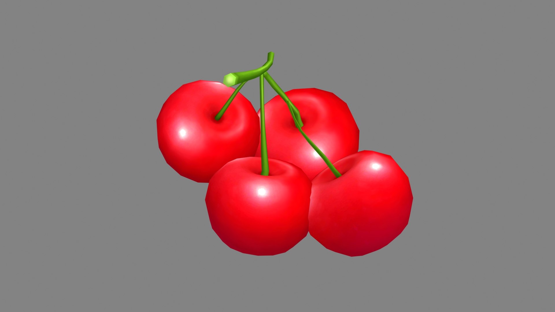 3D Model Cartoon Cherry - Fruit - TurboSquid 1926944