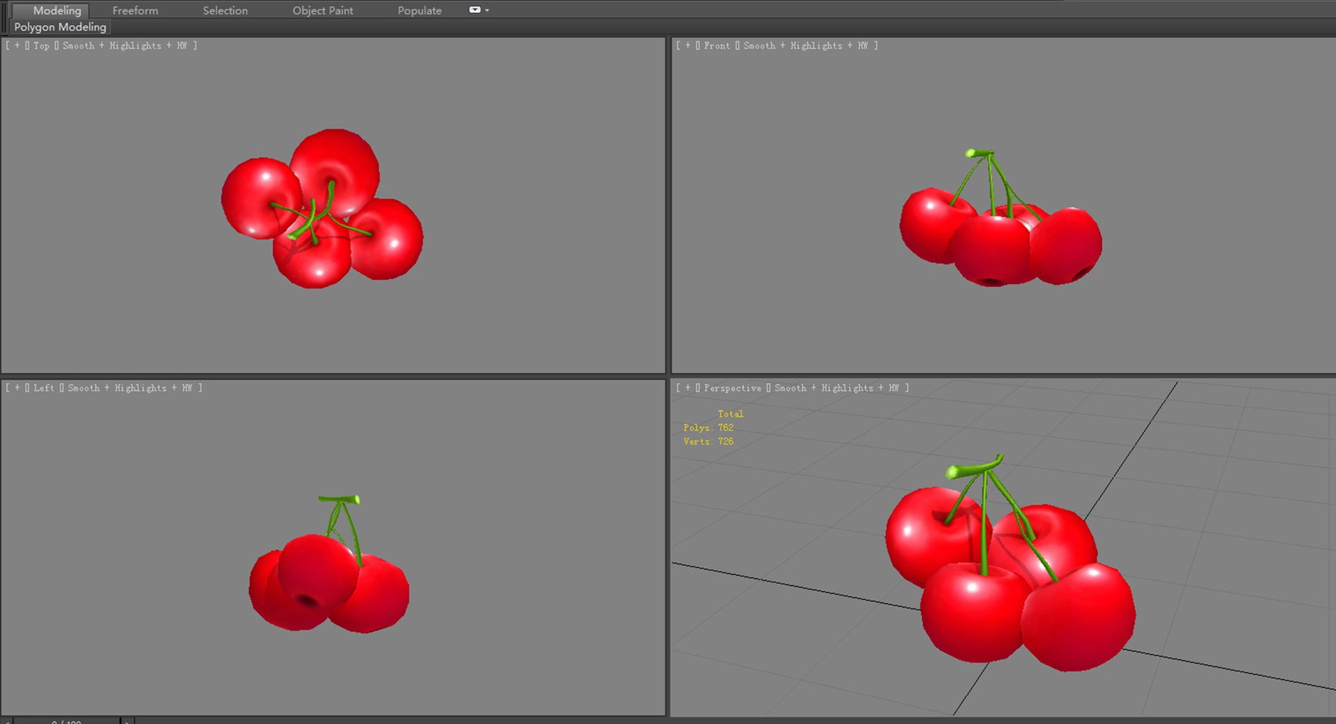 3D Model Cartoon Cherry - Fruit - TurboSquid 1926944
