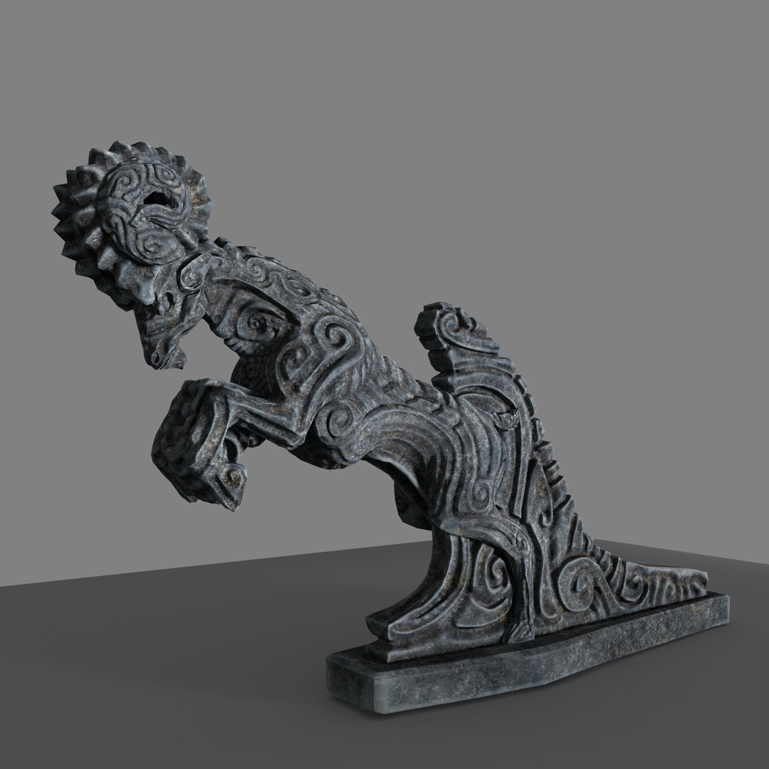 3D Nordic Statue Ram Entrance - TurboSquid 1343335
