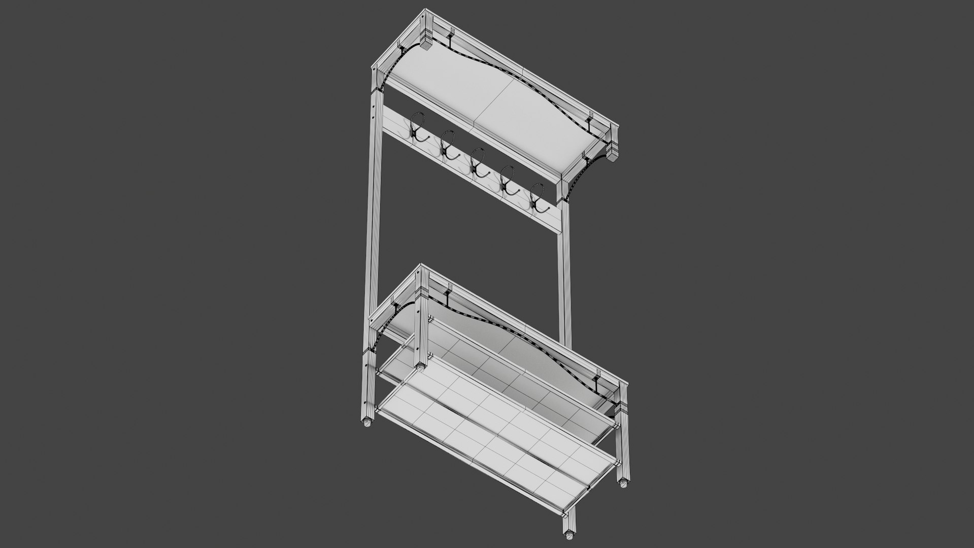 3D model base mesh hall tree - TurboSquid 1575124