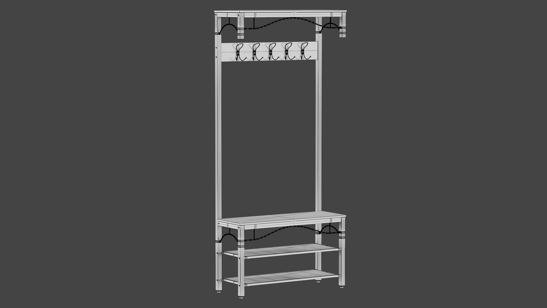 3D model base mesh hall tree - TurboSquid 1575124