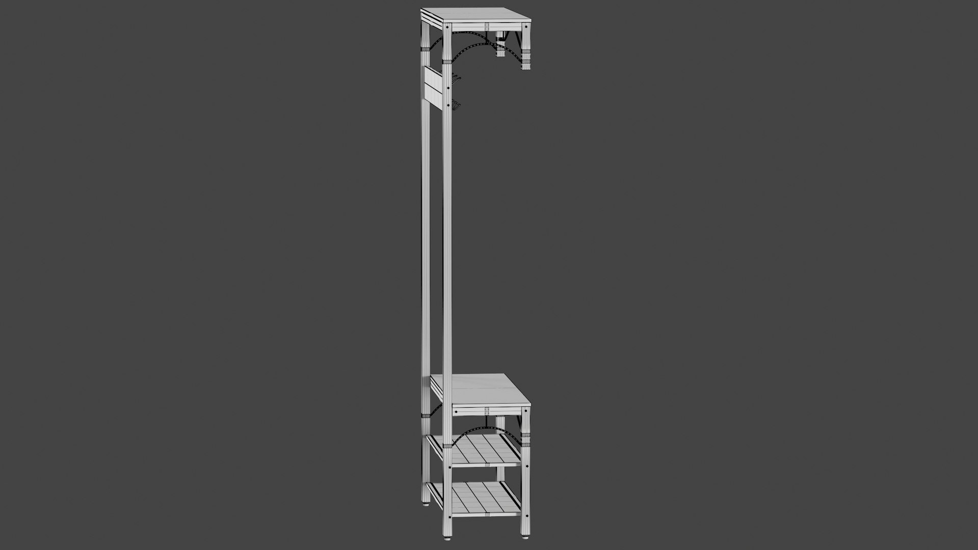 3D model base mesh hall tree - TurboSquid 1575124