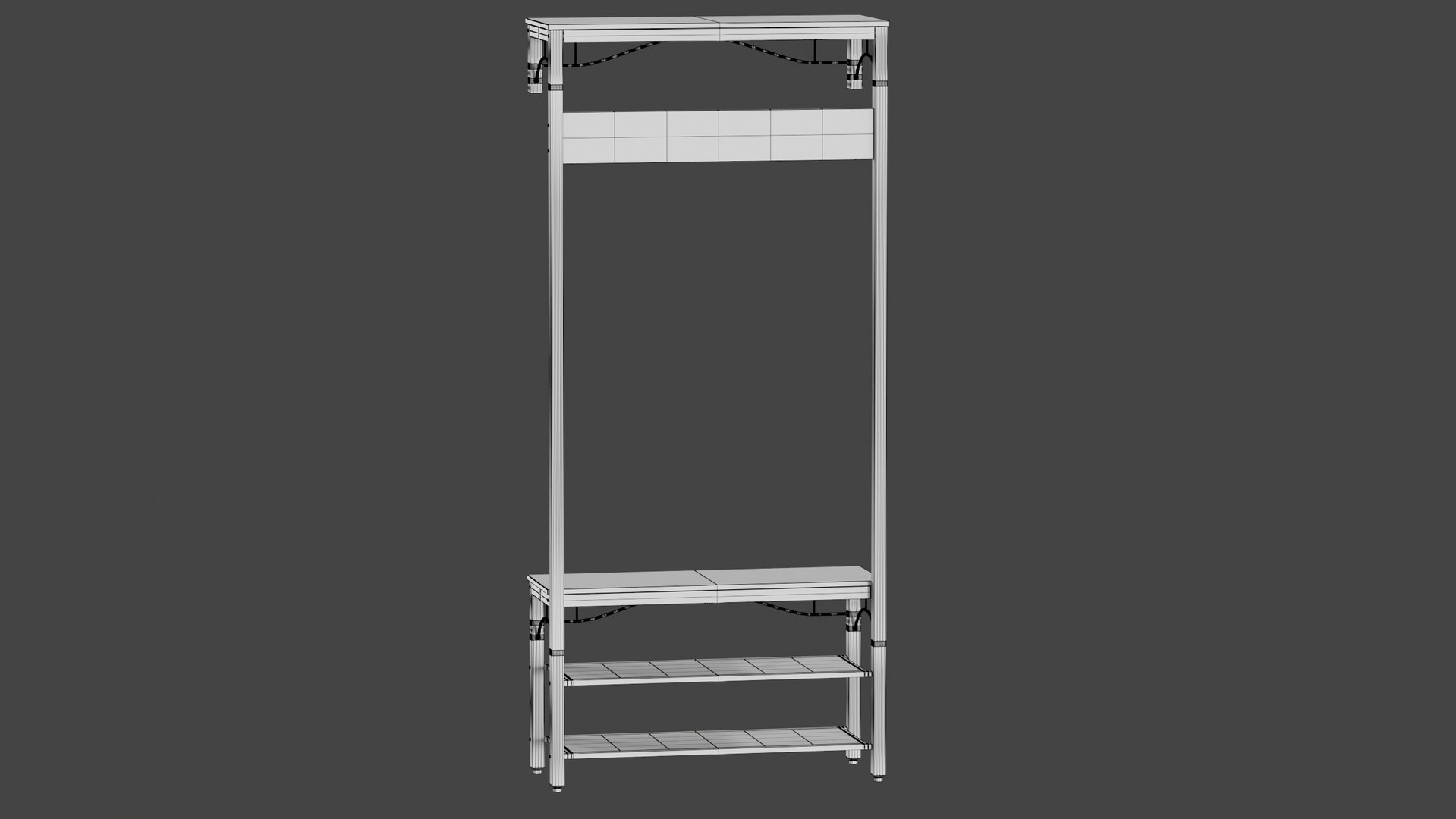 3D model base mesh hall tree - TurboSquid 1575124