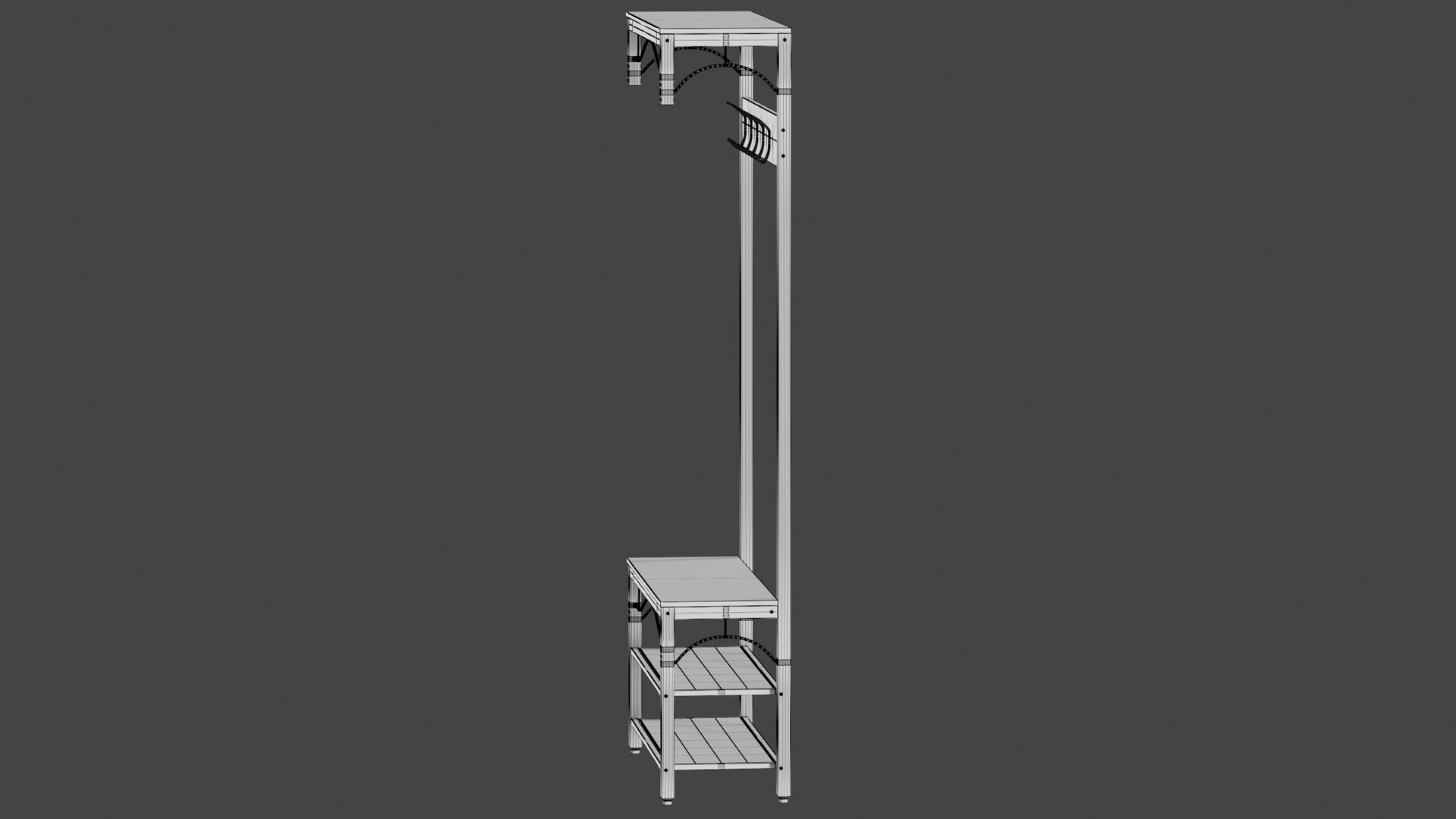 3D model base mesh hall tree - TurboSquid 1575124