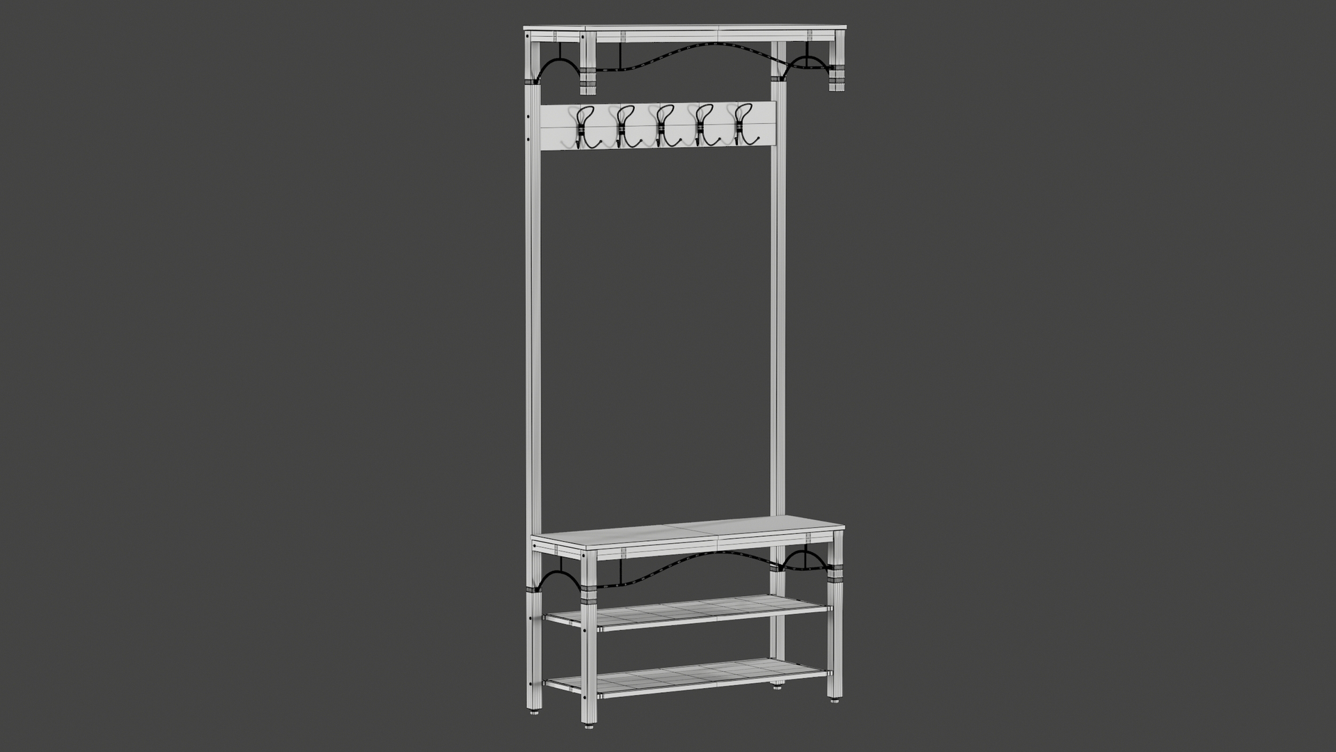 3D model base mesh hall tree - TurboSquid 1575124