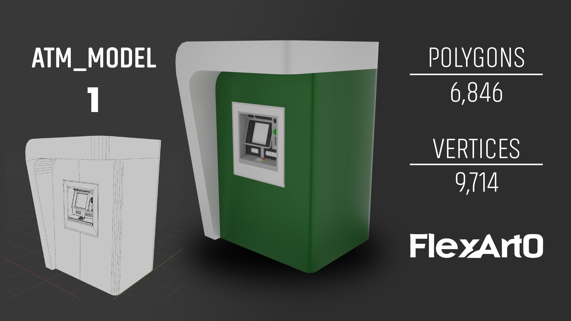 3D ATM Machine Version 1 - TurboSquid 2227392