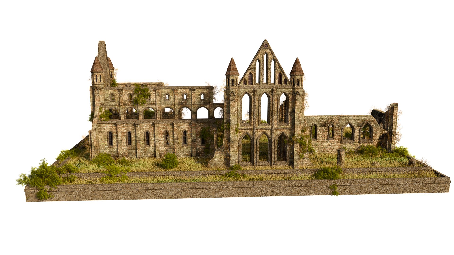 3D Model Whitby Abbey Monastery - TurboSquid 2187025