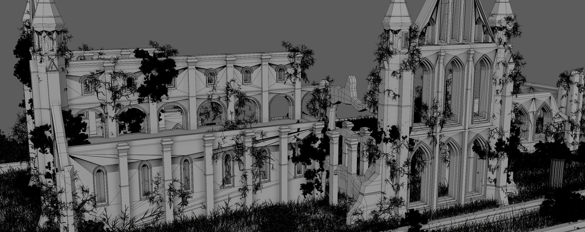 3D Model Whitby Abbey Monastery - TurboSquid 2187025