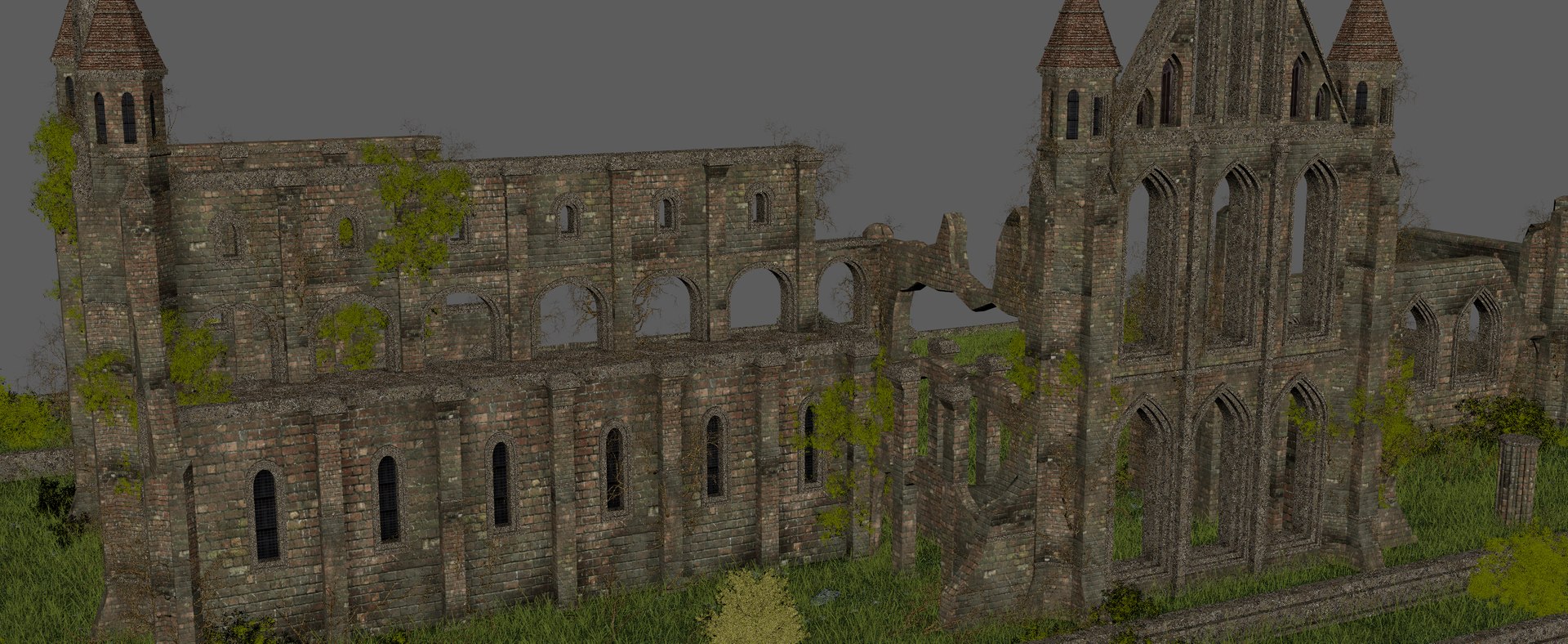 3D Model Whitby Abbey Monastery - TurboSquid 2187025