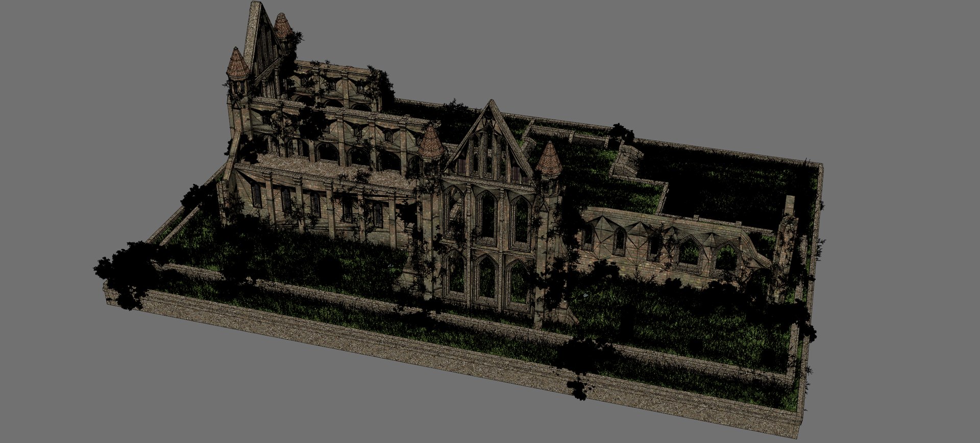 3D Model Whitby Abbey Monastery - TurboSquid 2187025
