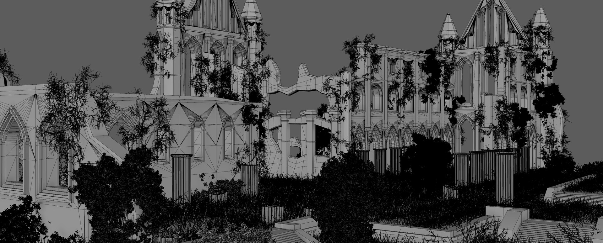 3D Model Whitby Abbey Monastery - TurboSquid 2187025