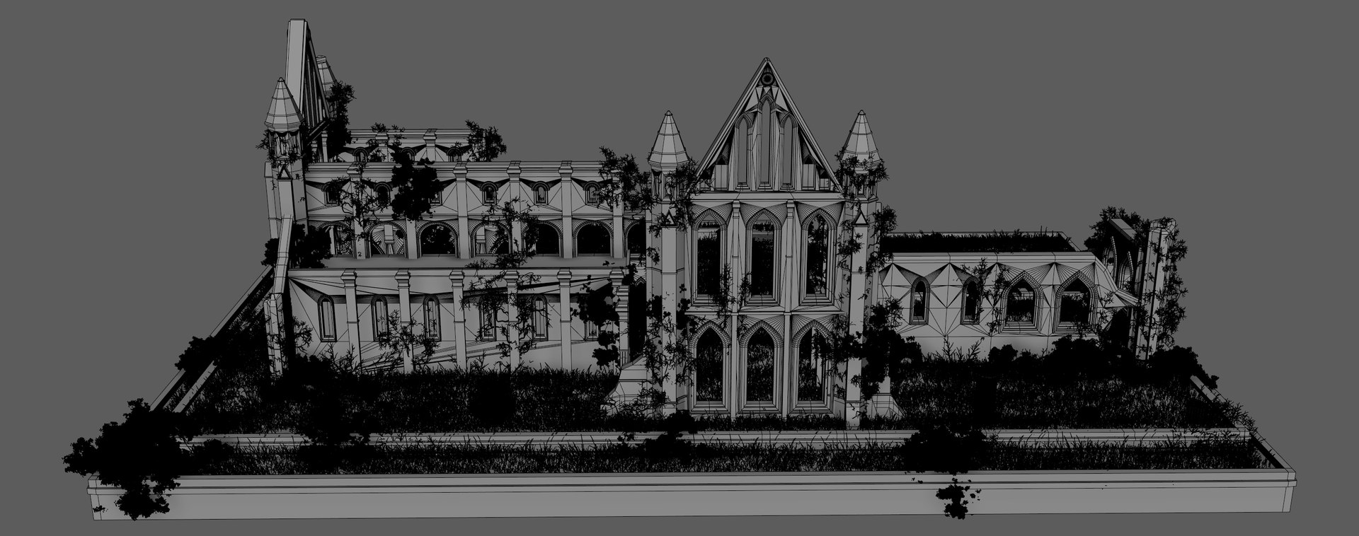 3D Model Whitby Abbey Monastery - TurboSquid 2187025