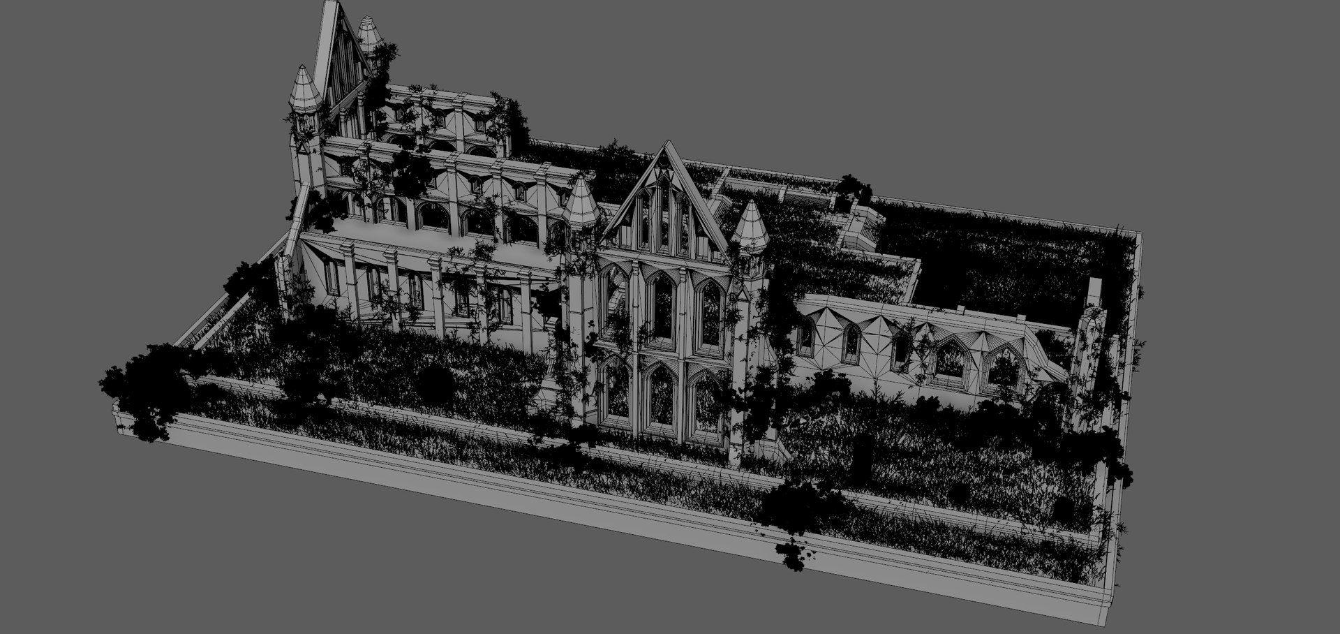 3D Model Whitby Abbey Monastery - TurboSquid 2187025