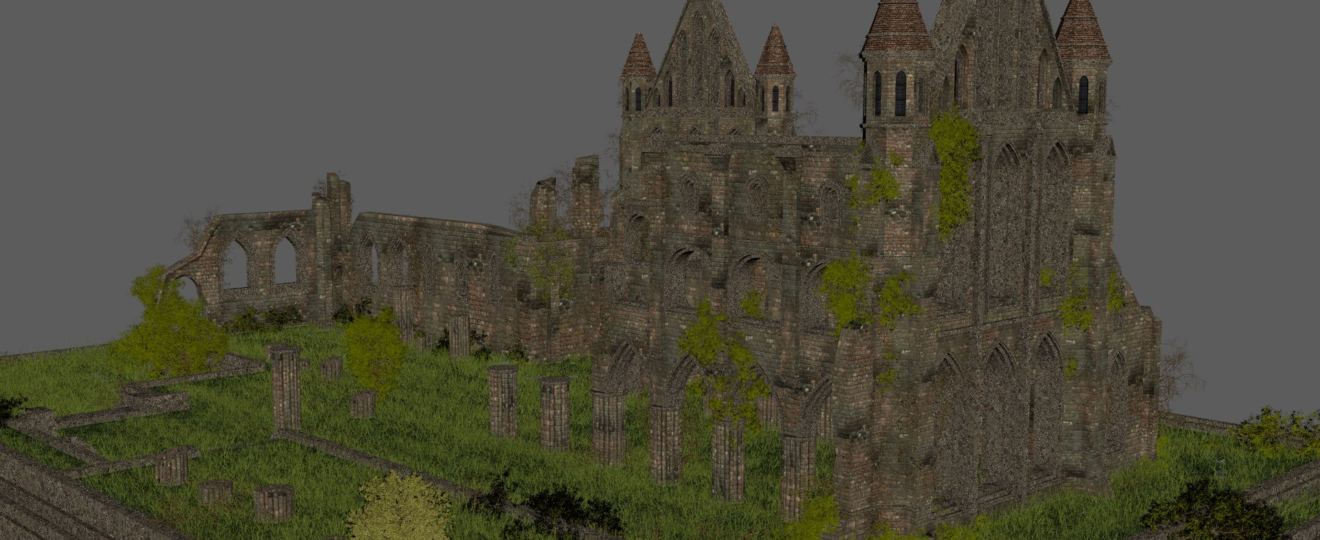 3D Model Whitby Abbey Monastery - TurboSquid 2187025