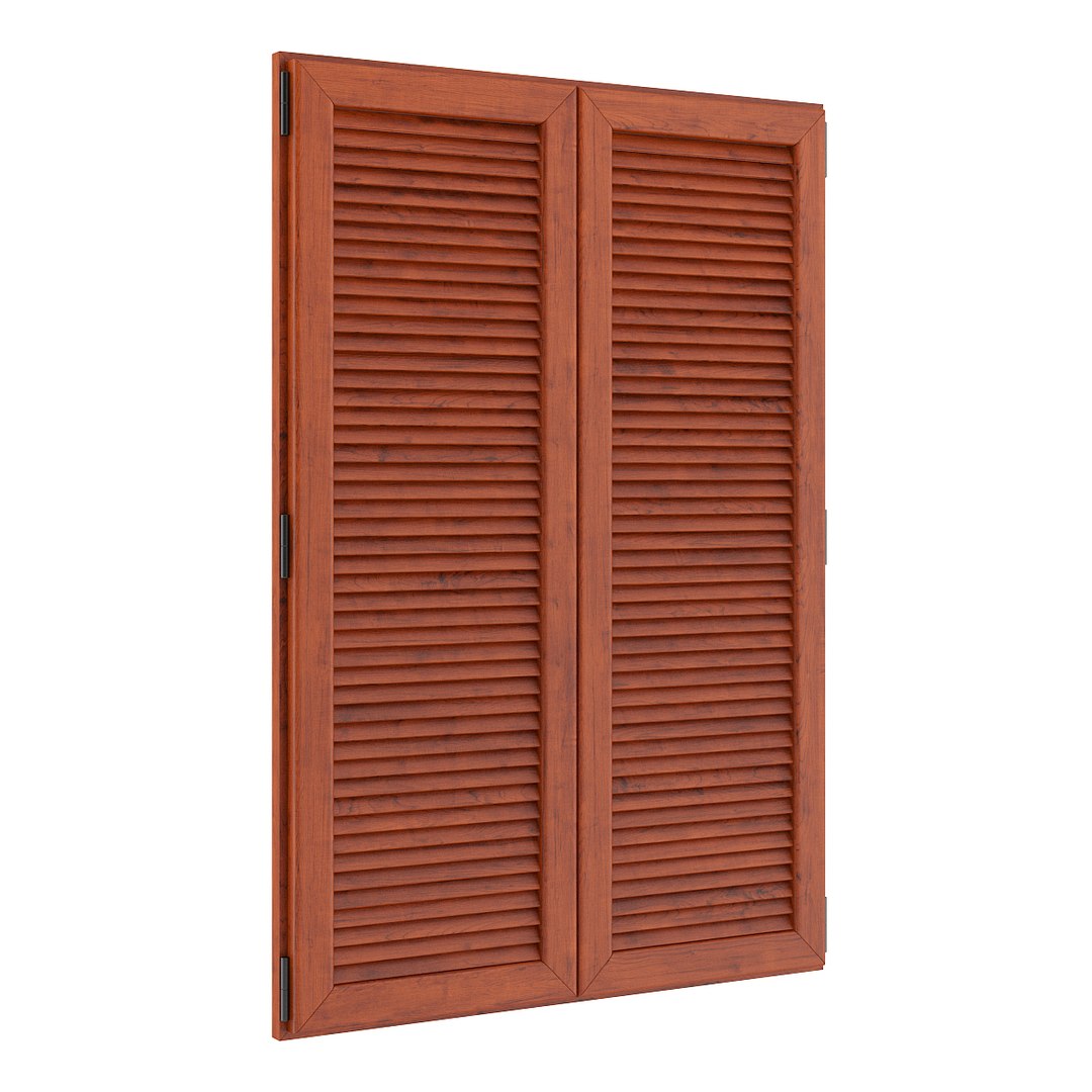 wooden external shutter 3d c4d