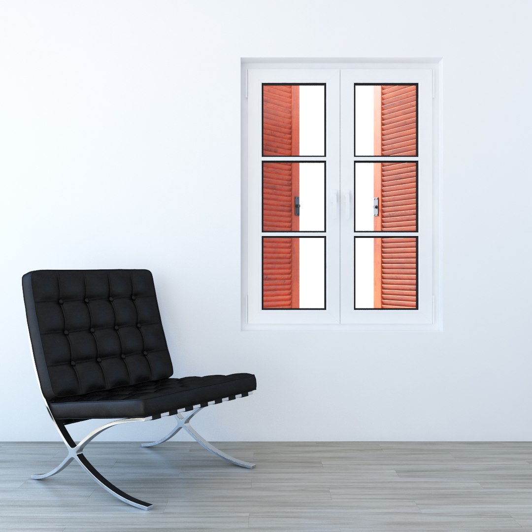 wooden external shutter 3d c4d