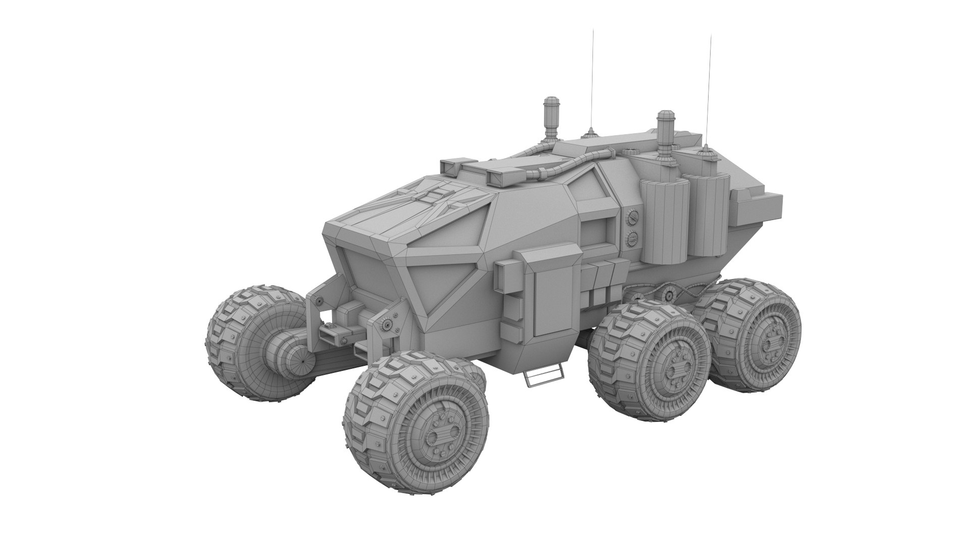 Space Mars Car Vehicle 3D Model - TurboSquid 1639280