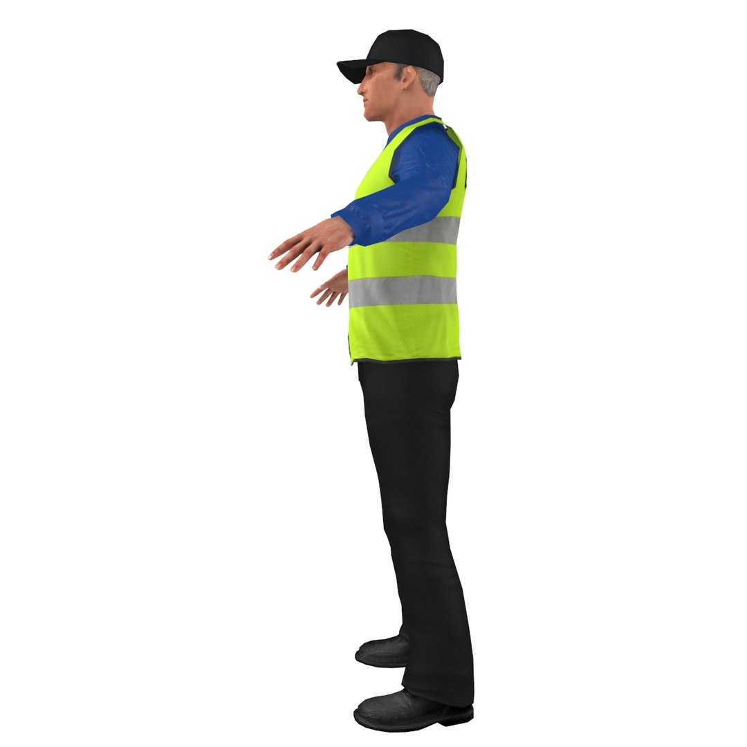 3D Rigged Steward Model - TurboSquid 1306990