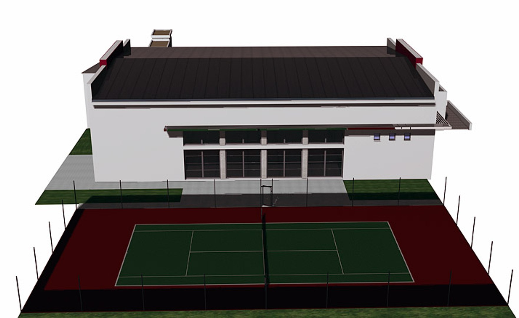 University Sports Hall 3d Model