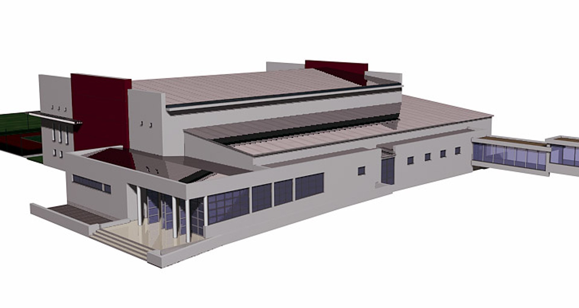 University Sports Hall 3d Model