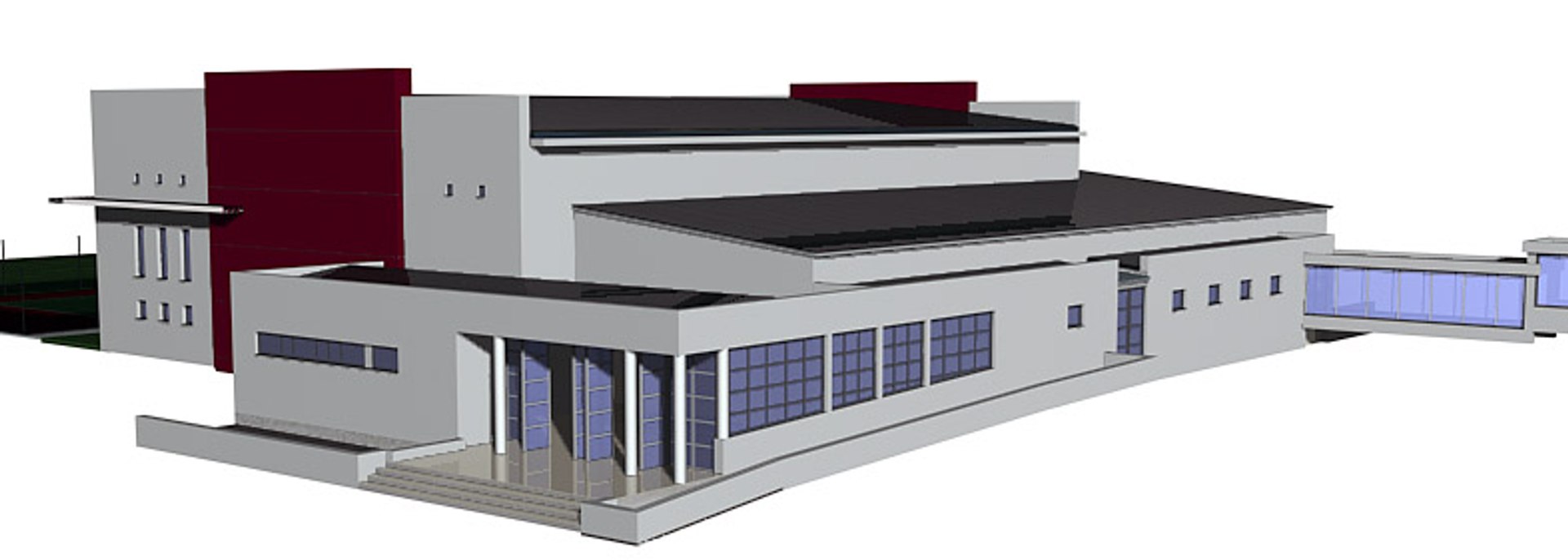 University Sports Hall 3d Model