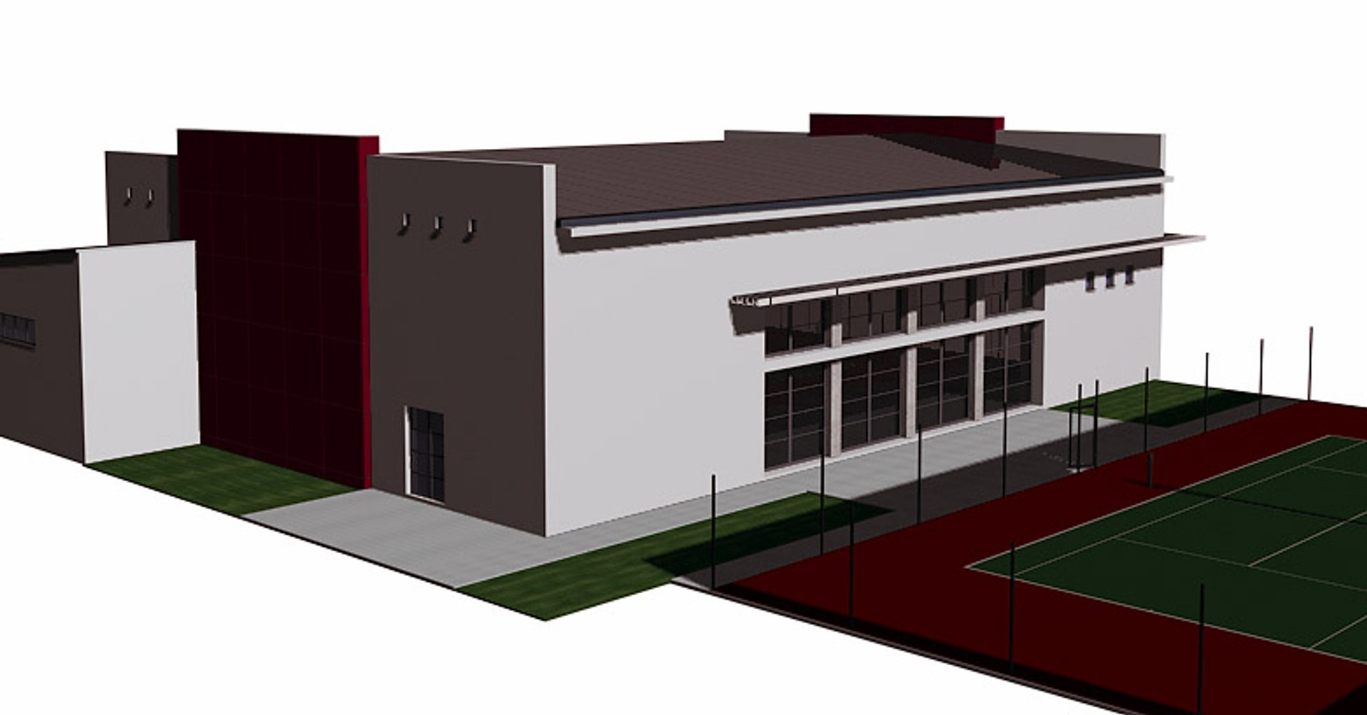 University Sports Hall 3d Model