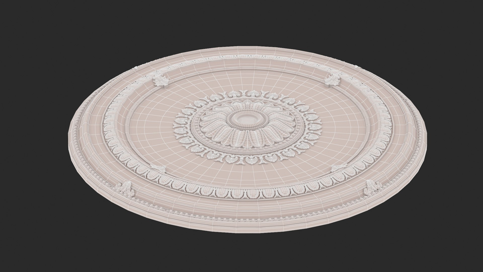 Classic Ceiling Medallion 30 3D Model - TurboSquid 1785634