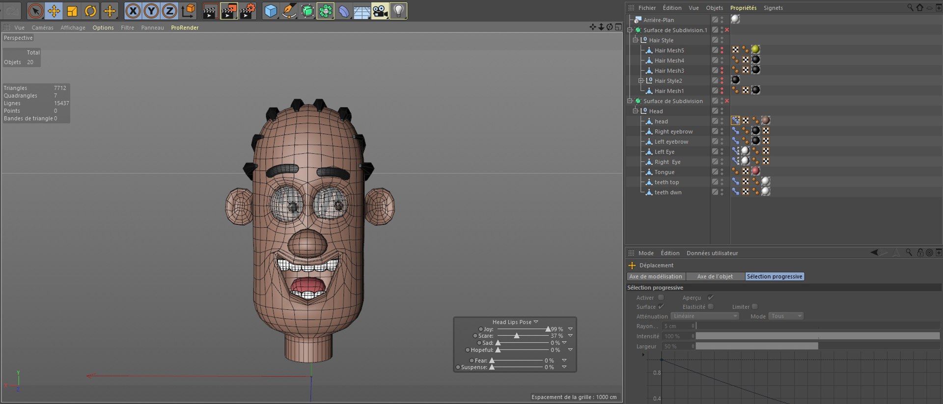 Head Character Different Emotions 3D Model - TurboSquid 1411245