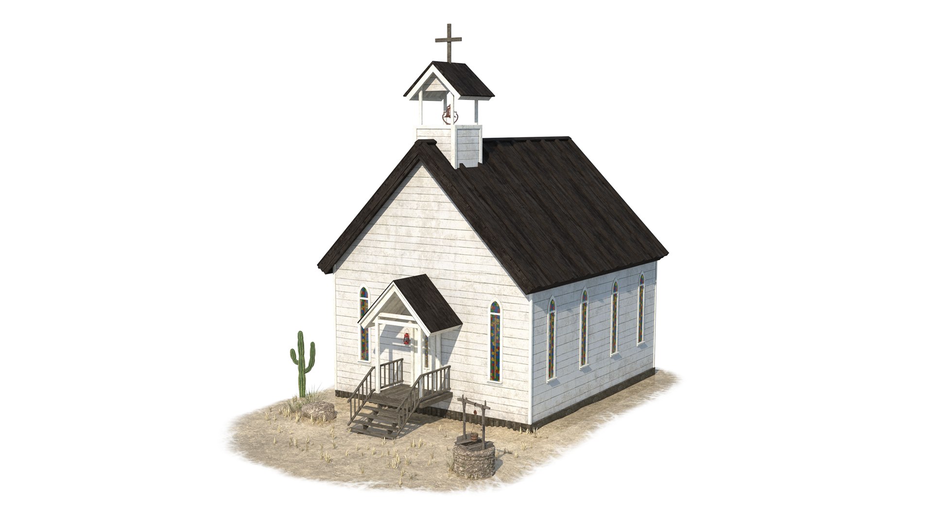 Wild West Church 3D model - TurboSquid 2104936