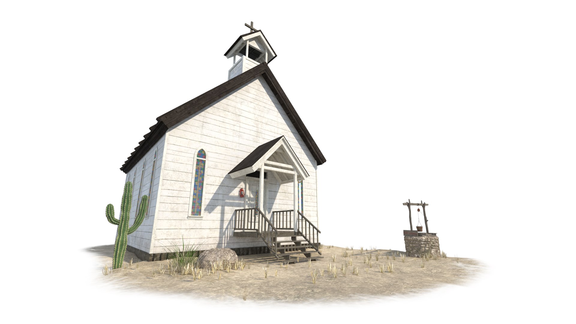 Wild West Church 3D model - TurboSquid 2104936