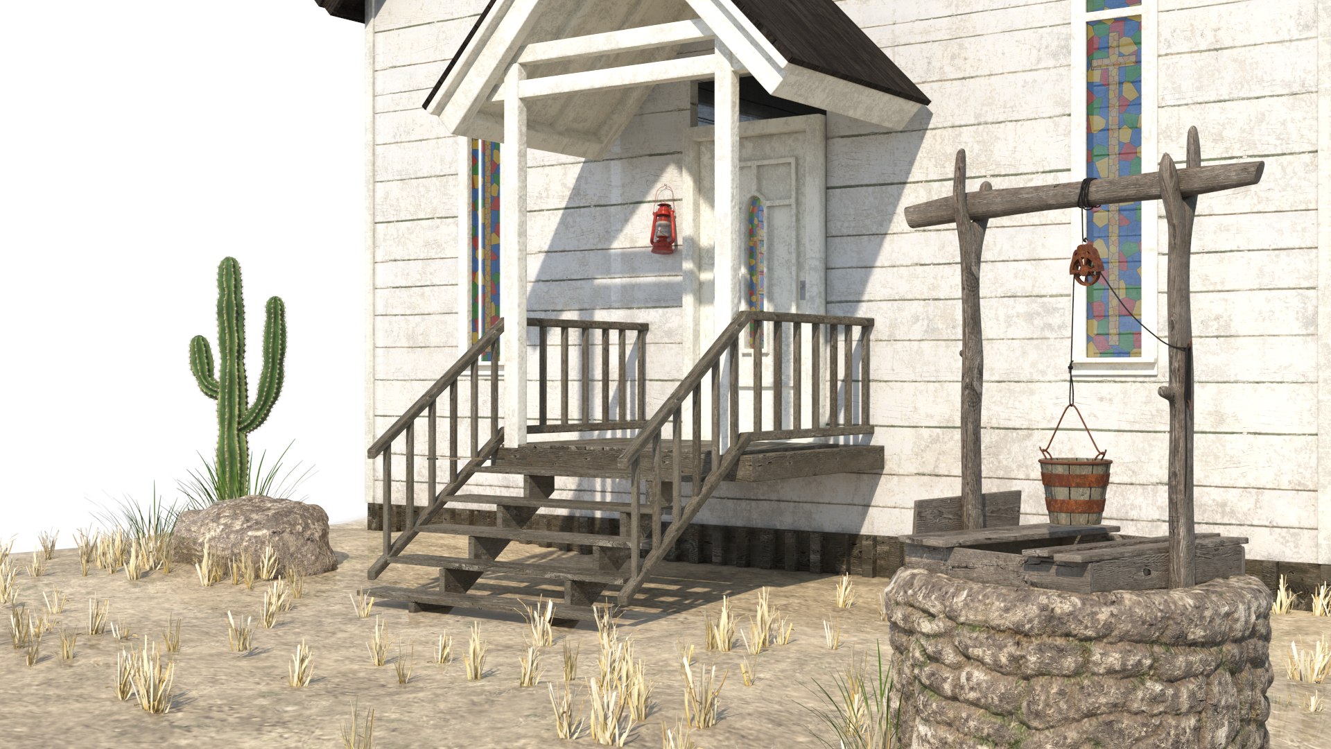 Wild West Church 3D model - TurboSquid 2104936