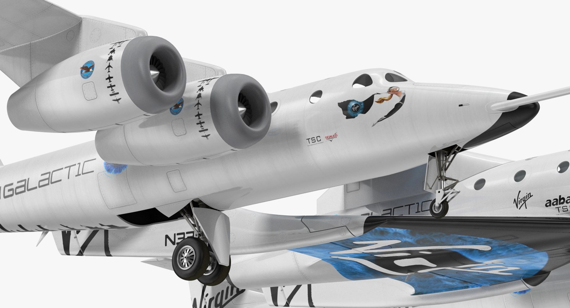 3D virgin galactic spaceshiptwo - TurboSquid 1253442