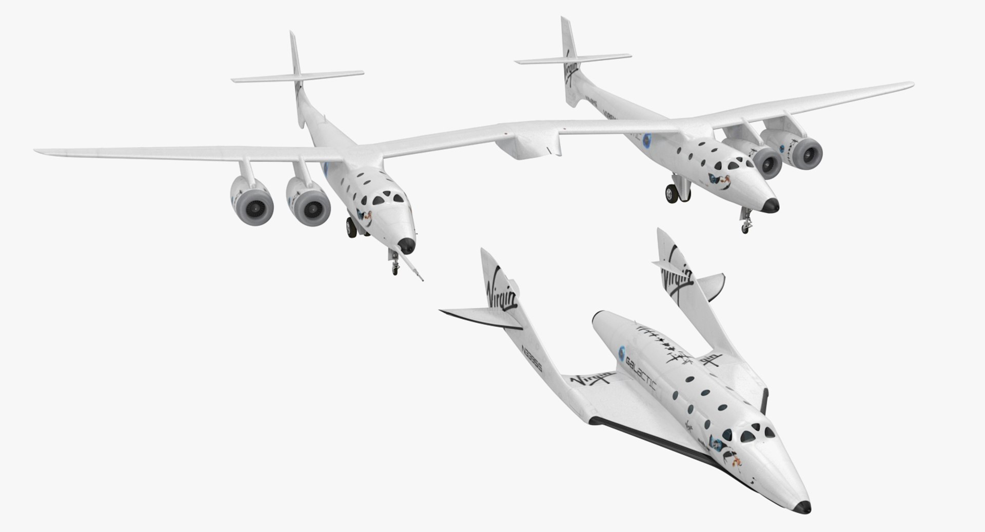 3D virgin galactic spaceshiptwo - TurboSquid 1253442