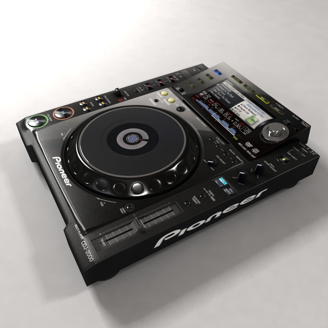 Pioneer Cdj 2000 Turntable 3d Model