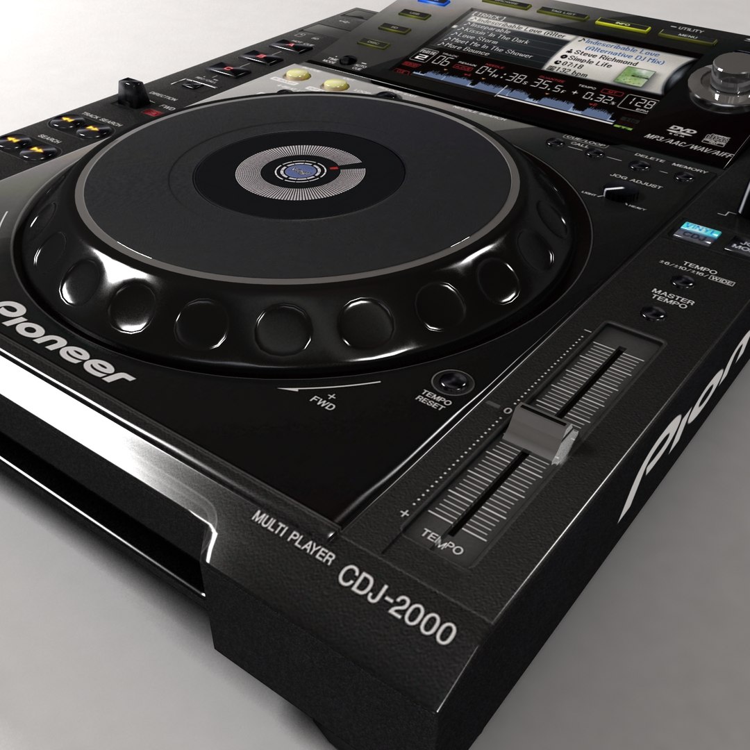 Pioneer Cdj 2000 Turntable 3d Model
