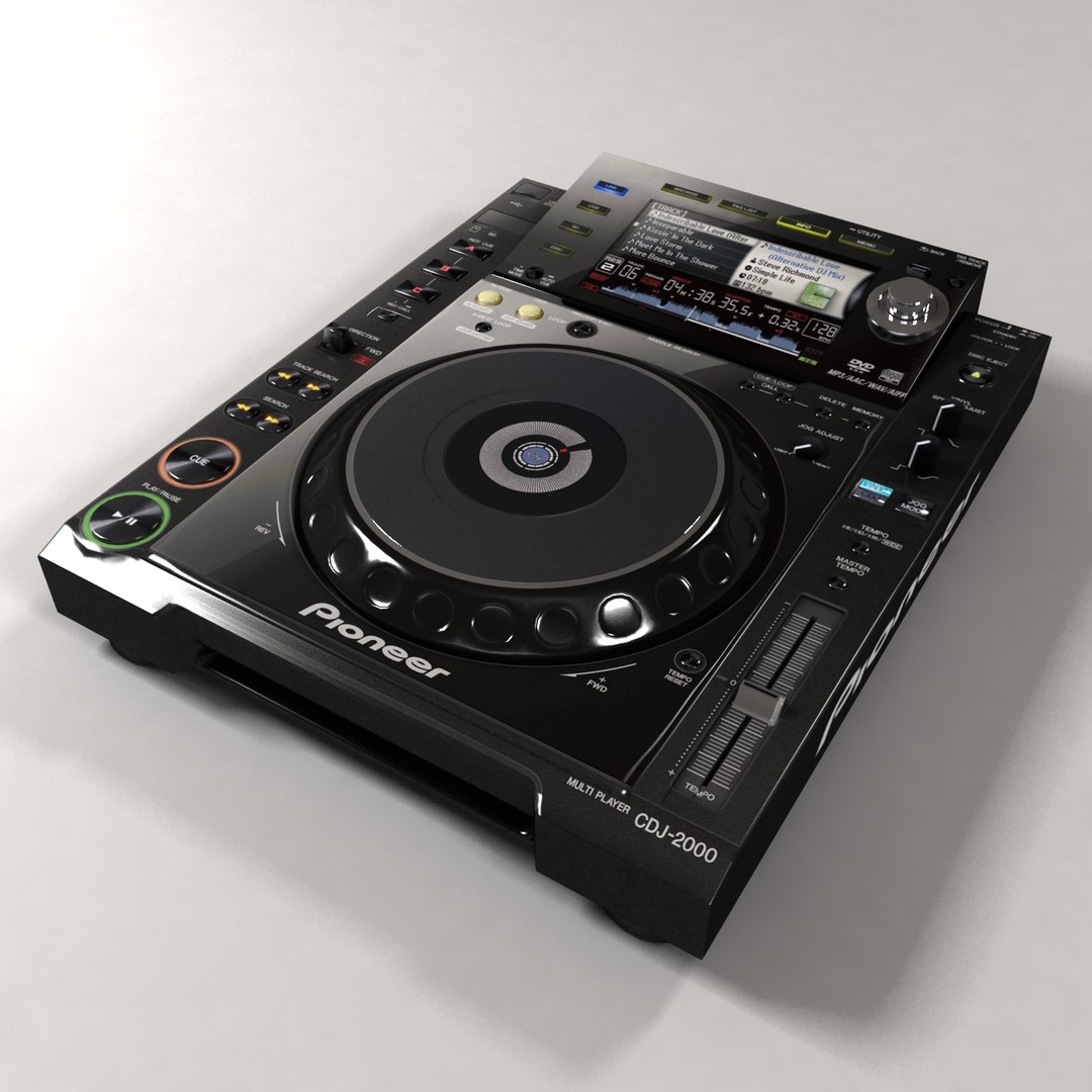 Pioneer Cdj 2000 Turntable 3d Model