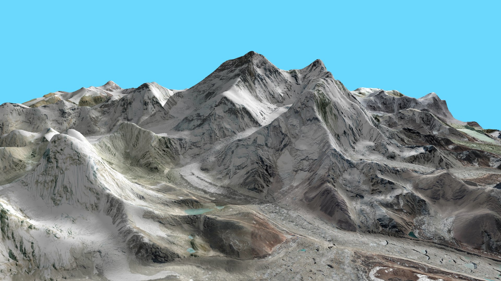 3D 3 Highest Mountains Model - TurboSquid 2030362