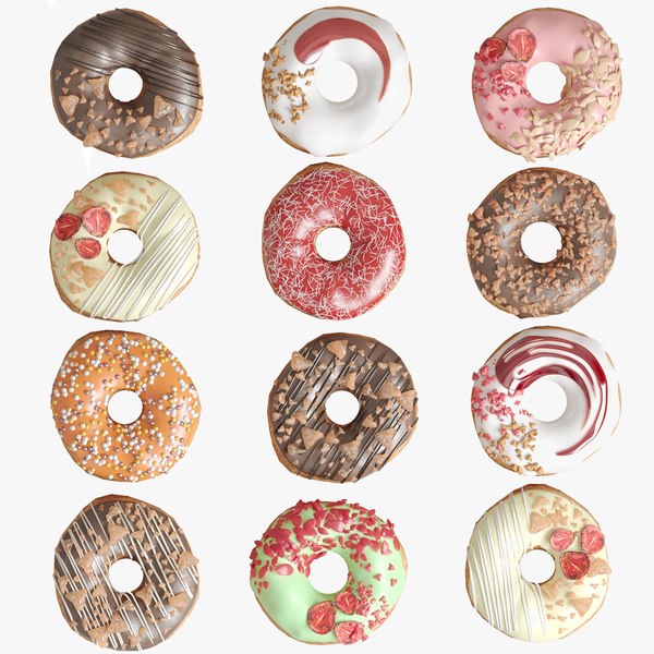 Donut set 2 3D - TurboSquid 2030876