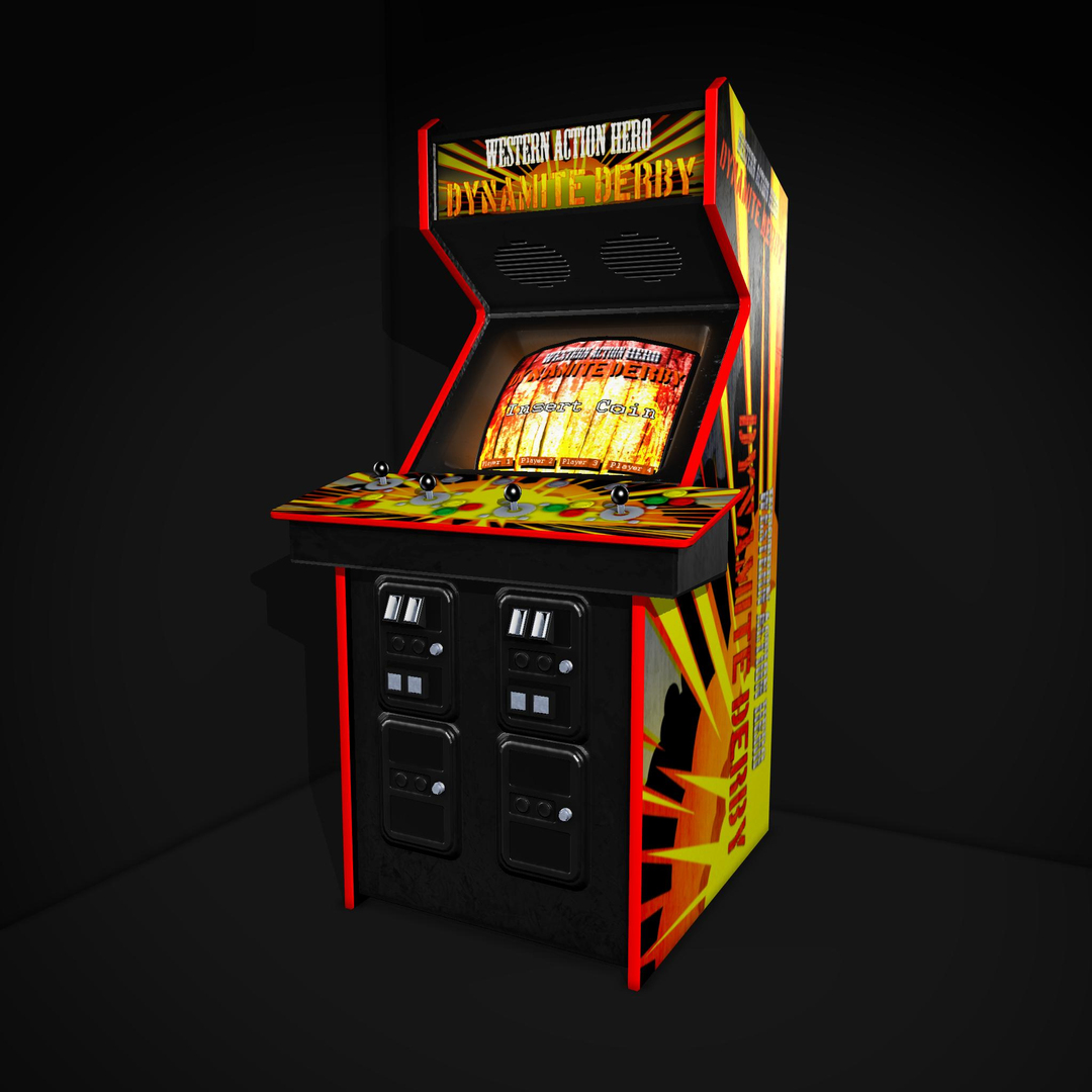 Oldschool Arcade Gaming Machine Obj