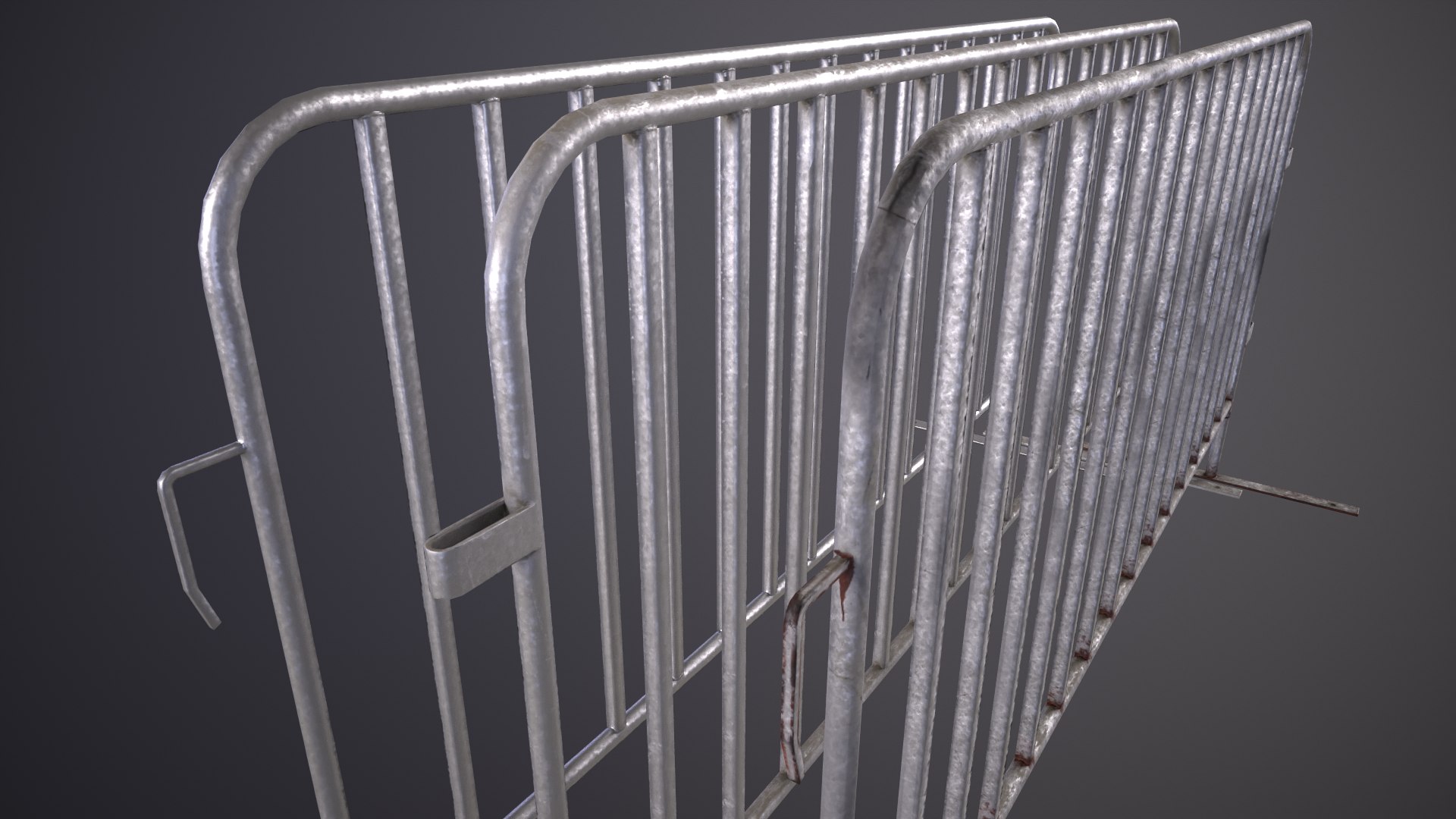 Metall Crowd Control Barrier 3D Model - TurboSquid 2049914