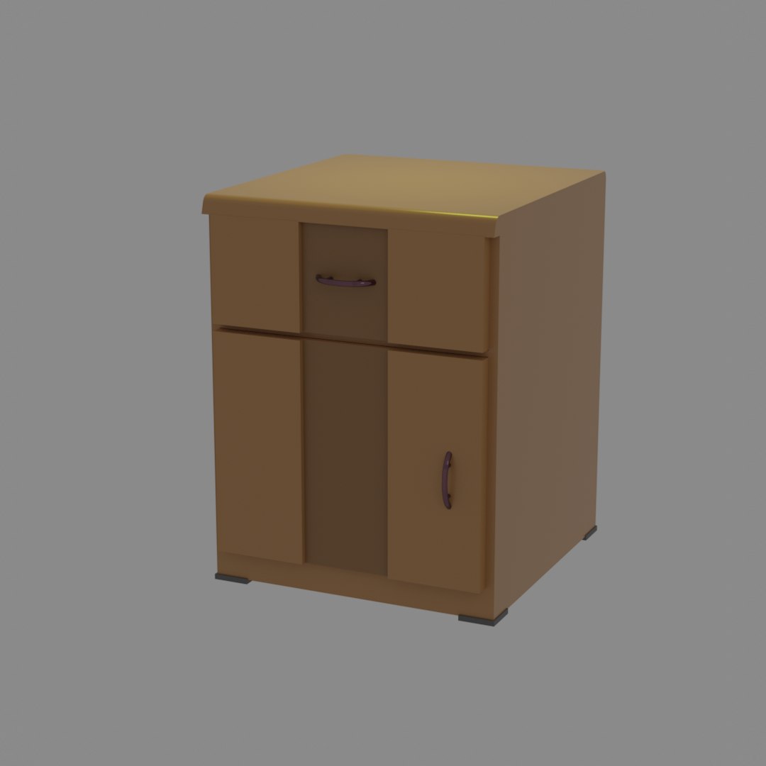 Drawer chest low poly model - TurboSquid 2036220