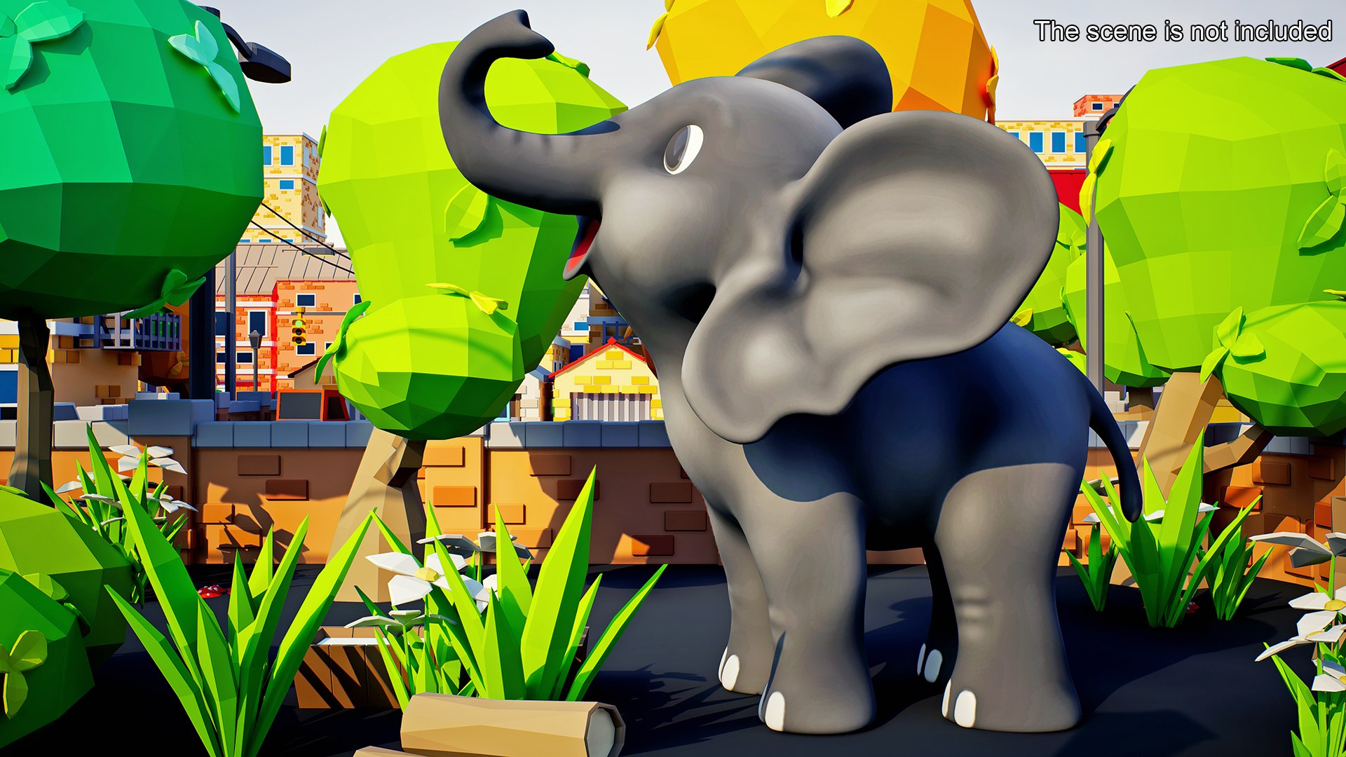 3D Cute Cartoon Elephant Rigged For Cinema 4D - TurboSquid 2270597